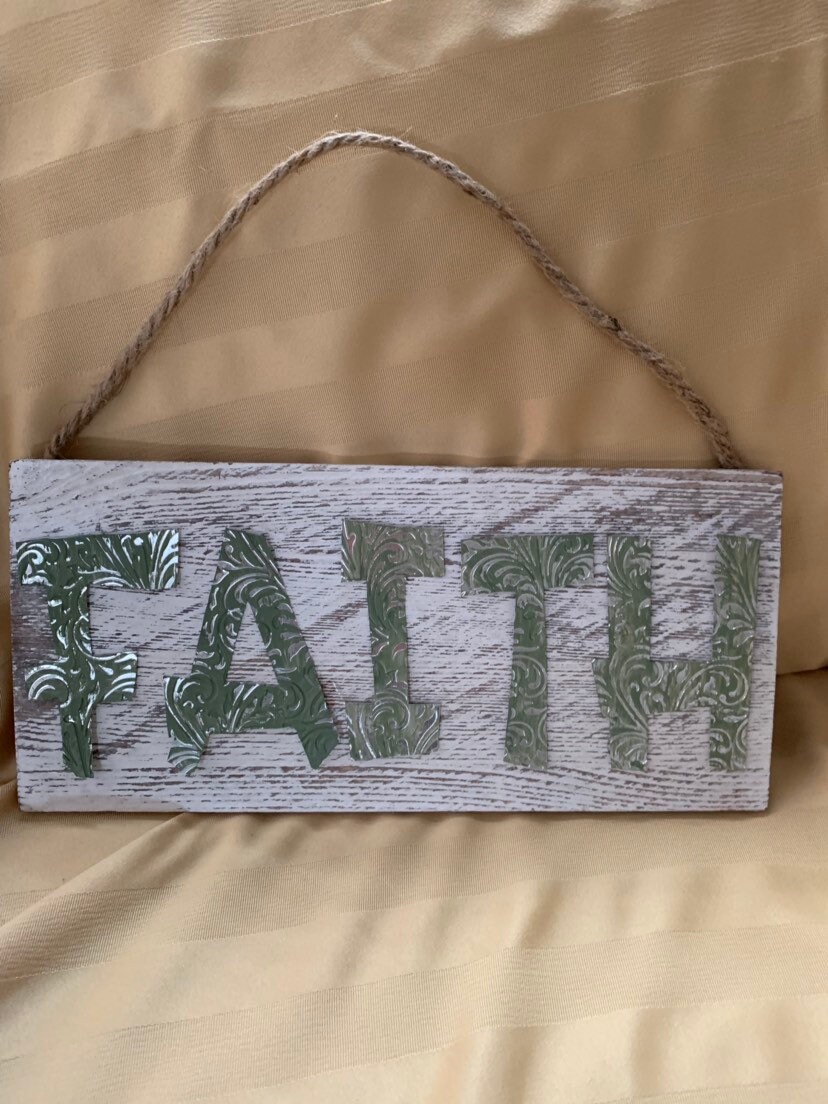 Rustic Faith Sign - Etsy