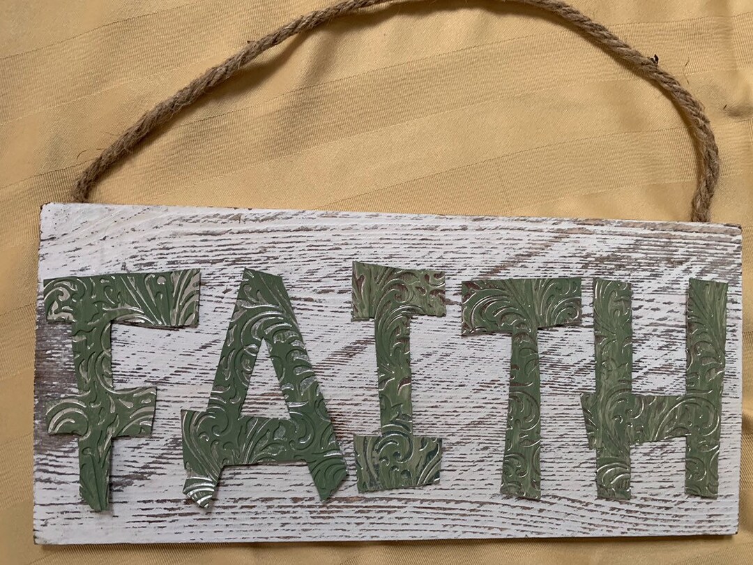 Rustic Faith Sign - Etsy