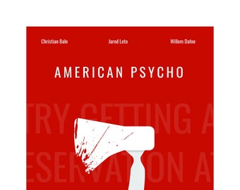 American Psycho Poster Patrick Bateman Office Image - Etsy