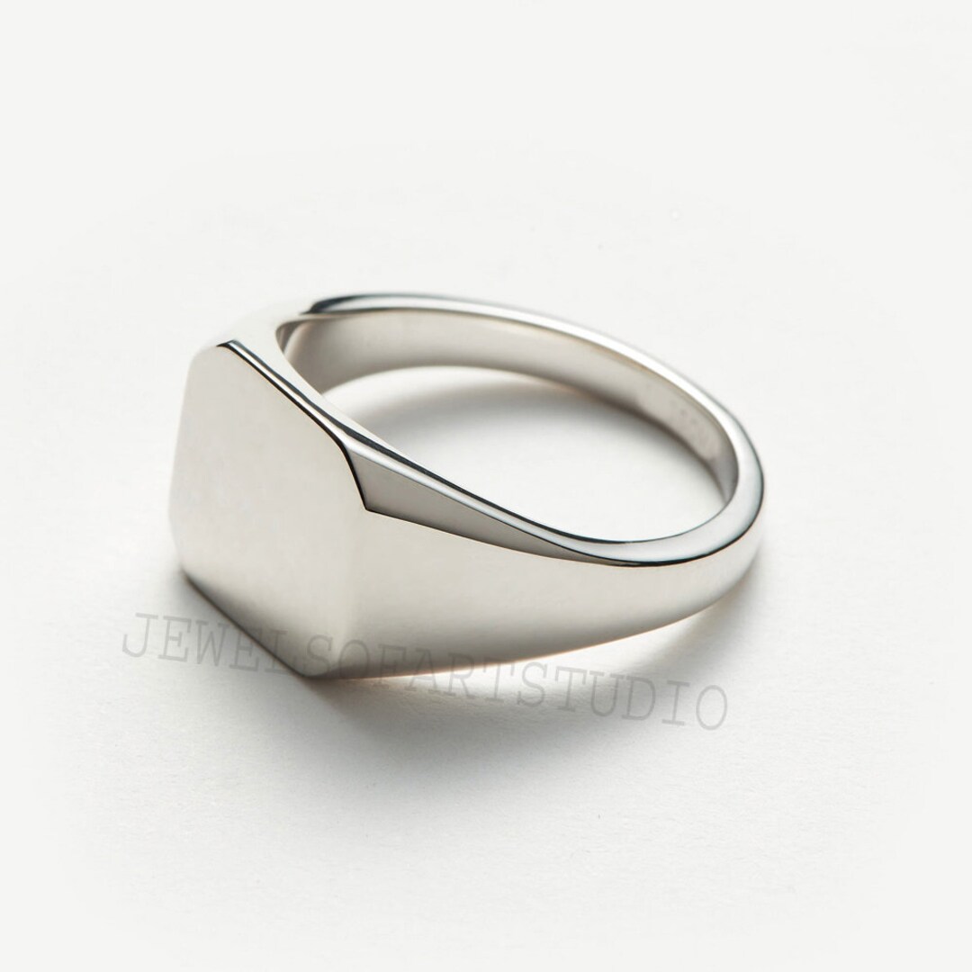 Personalized Signet Ring ,custom Blank Ring Personalized Square , Gifts ...