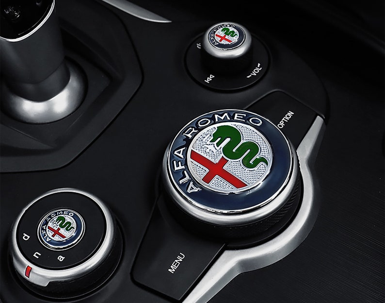 Alfa Romeo Giulia Stelvio Center Console Knob Enamel Badges Interior ...