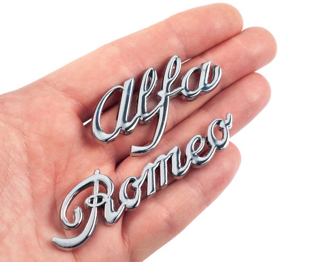 Alfa Romeo Spider Duetto Trunk Badge Boot Script Retro Emblem Metal ...