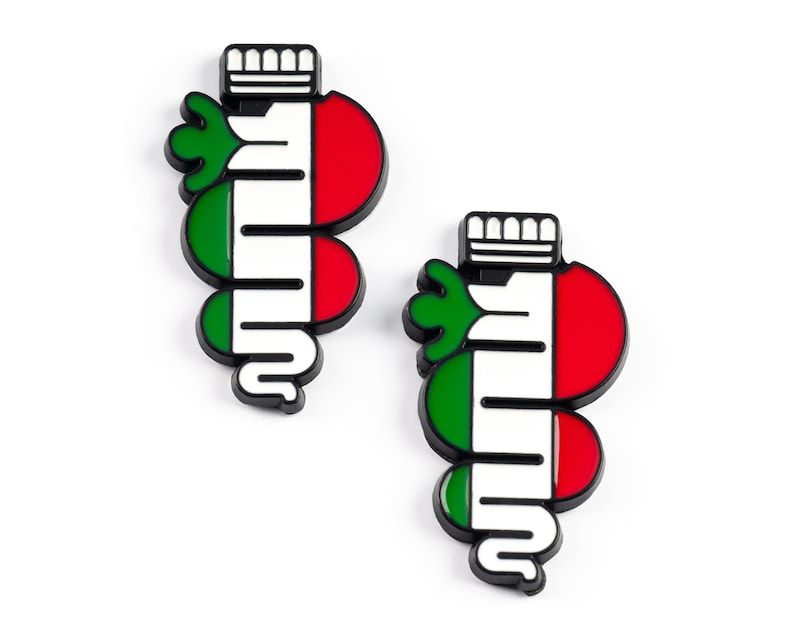 Alfa Romeo Serpent Métal Autocollant 3D Ensemble de Deux Badges Fender ...