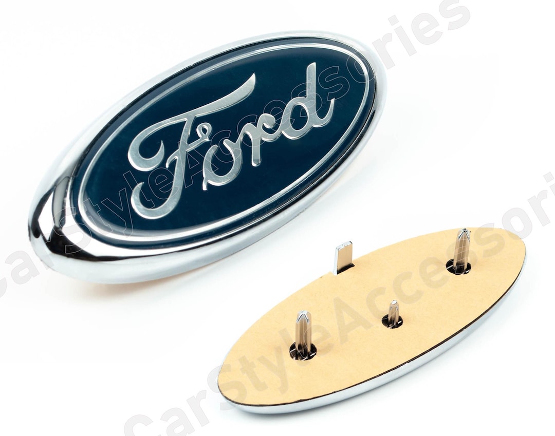 Emblème Ford chromé et bleu pour calandre ou porte arrière Focus Fiesta ...