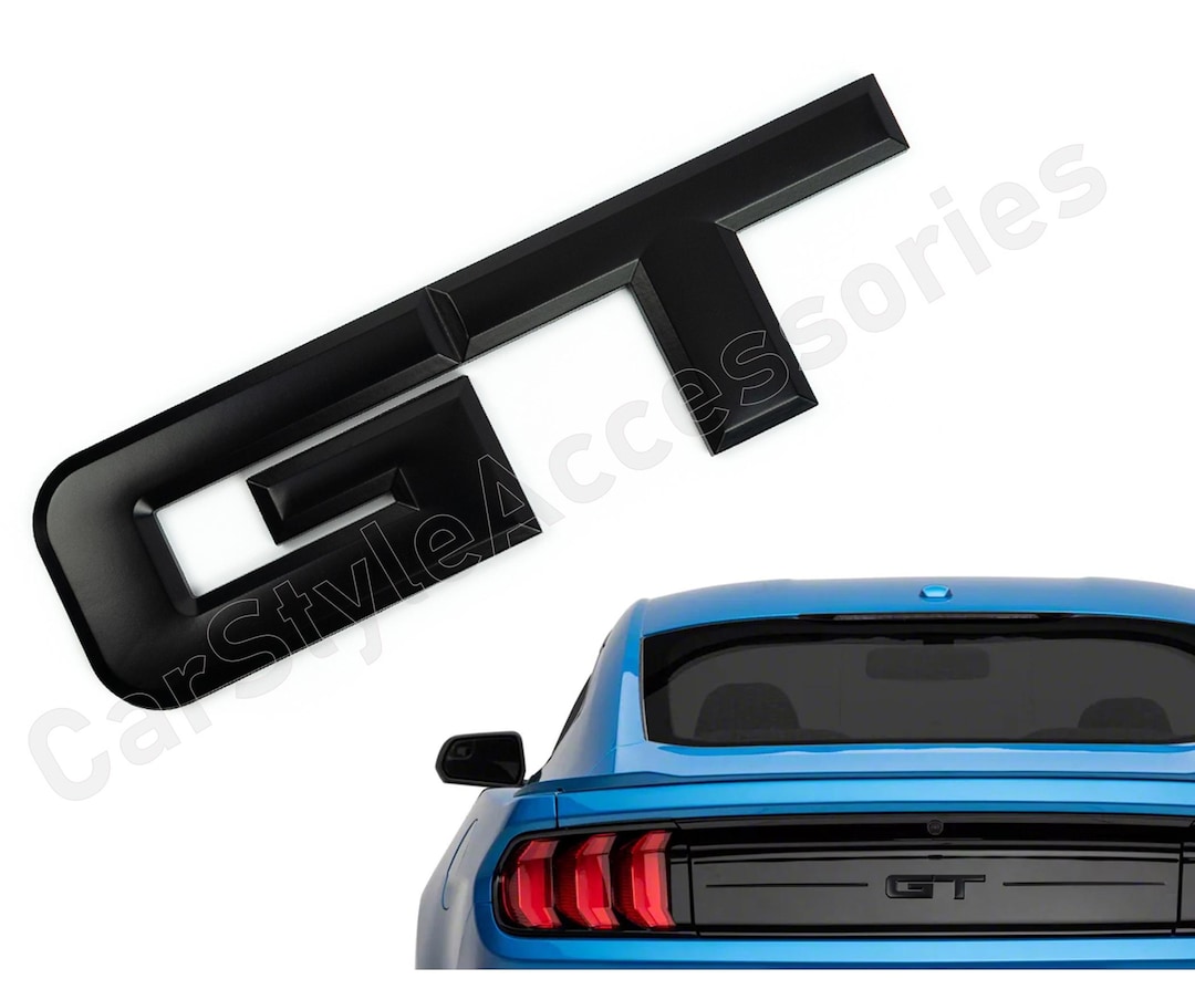 Ford Mustang Black GT Rear Badge Metal 3D Emblem - Etsy
