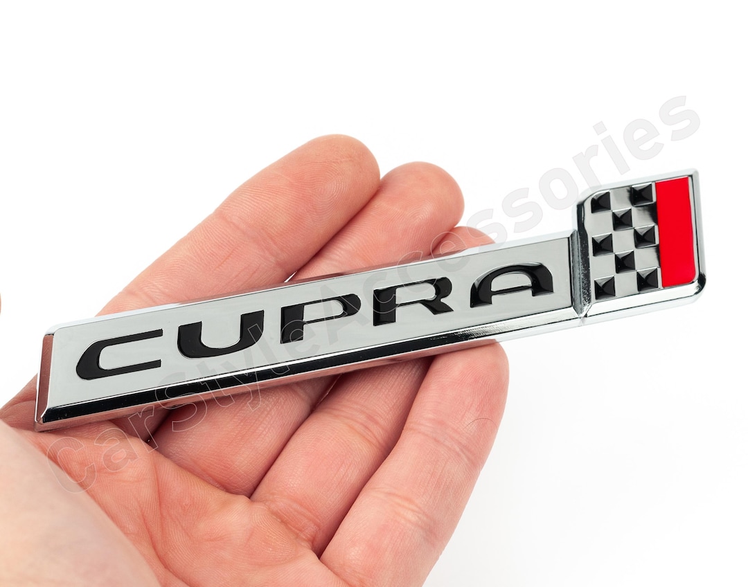 Cupra Flag 3D Chrome Metal Sticker Badge - Etsy