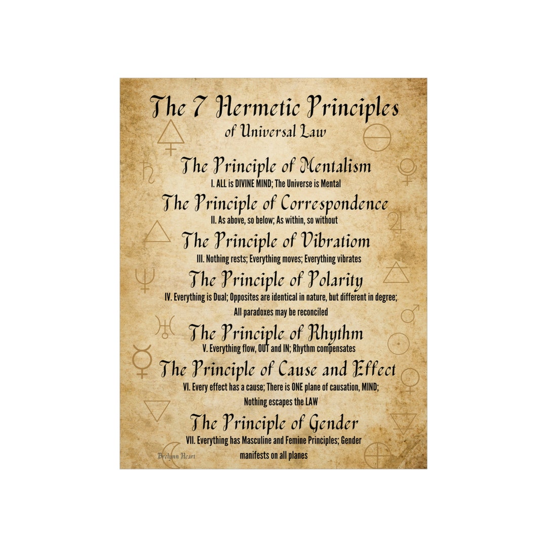 7 Hermetic Principles Posters - Etsy 7 Hermetic Principles Posters - Etsy