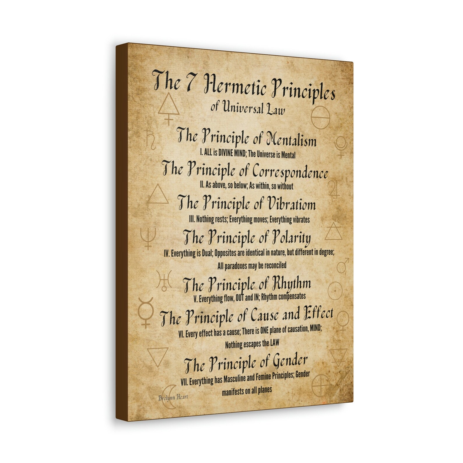7 Magickal Principles Classic Canvas by Brelynn Heart - Etsy