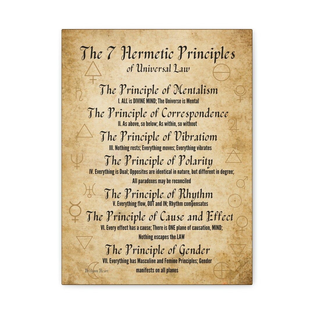 7 Magickal Principles Classic Canvas by Brelynn Heart - Etsy