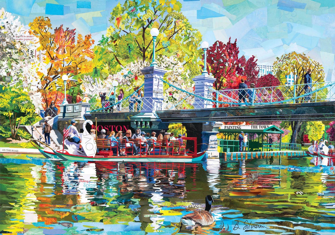 Day in the Garden; 1000-piece Velvet-touch Jigsaw Puzzle by Boston ...