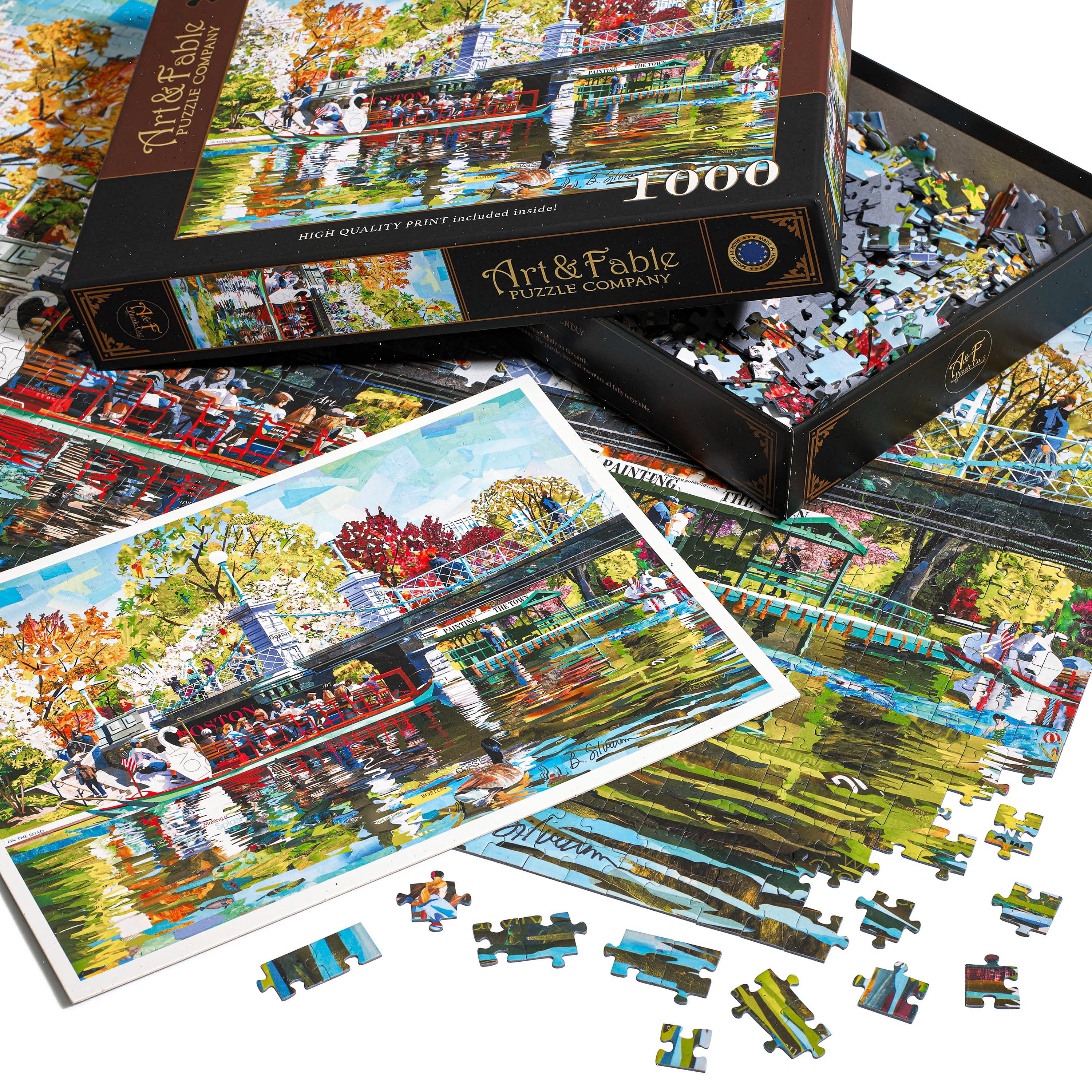 Day in the Garden; 1000-piece Velvet-touch Jigsaw Puzzle by Boston ...