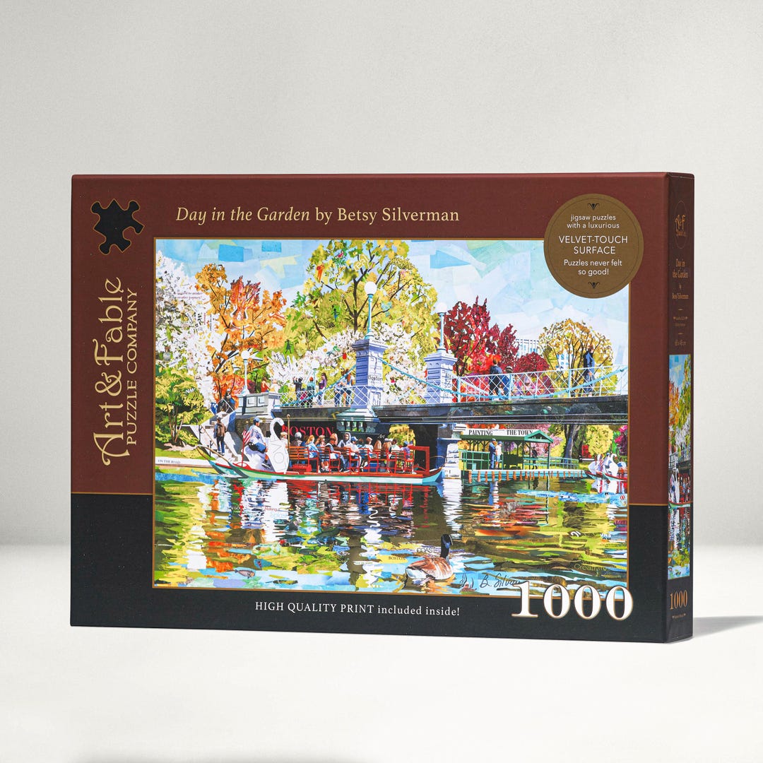 Day in the Garden; 1000-piece Velvet-touch Jigsaw Puzzle by Boston ...