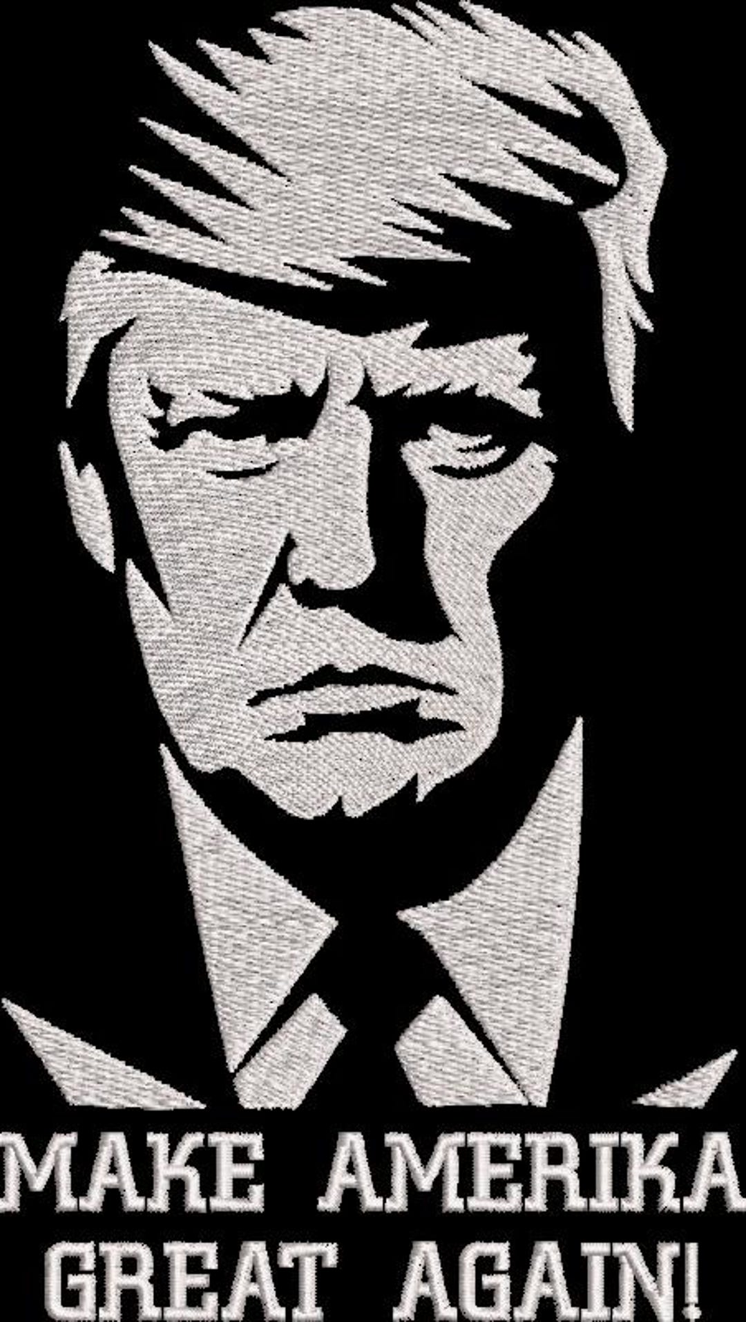 Embroidery Design Donalt Trump - Etsy