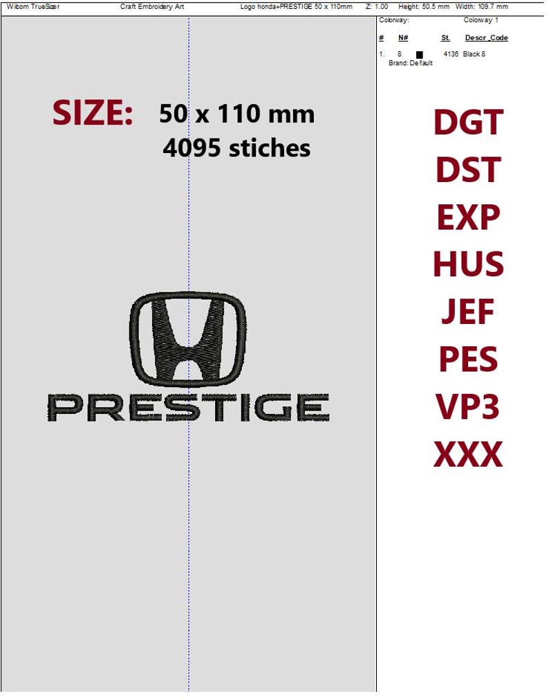 Set of Honda Machine Embroidery Designs. - Etsy