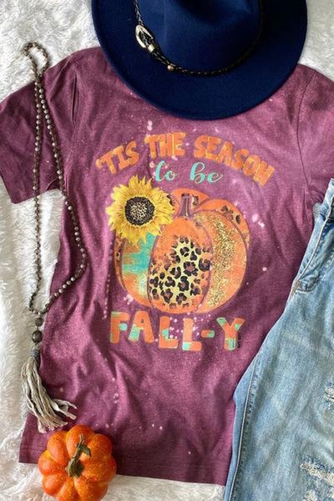 Tis the Season to Be Fally Women's Bleached Maroon Shirt - Etsy