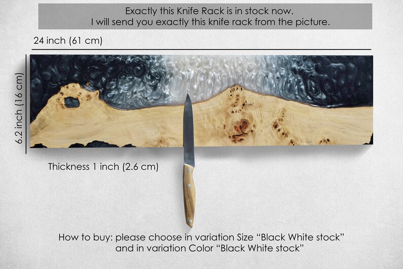 Large Magnetic Knife Rack Block Holderknife Block - Etsy