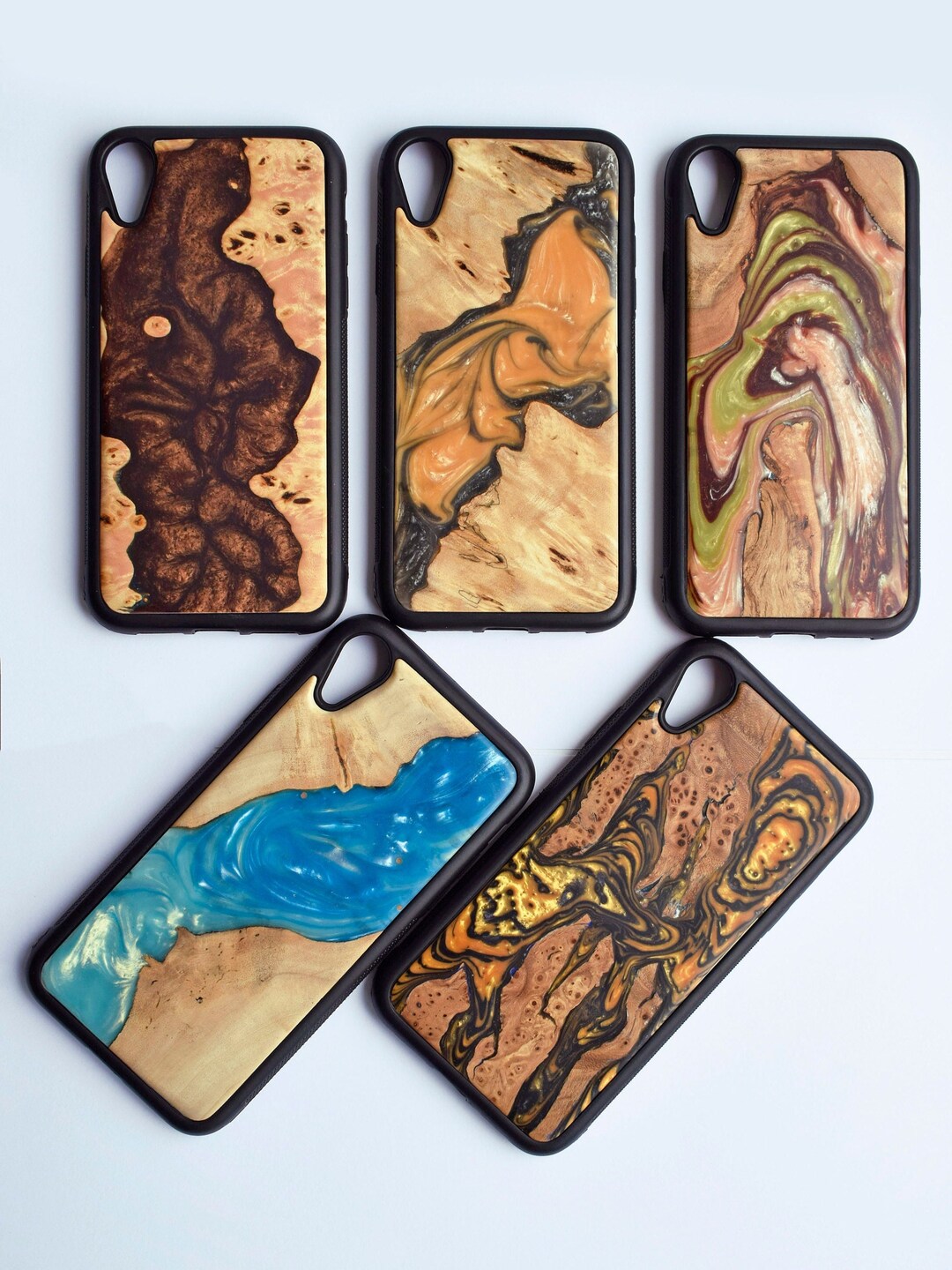 Epoxy Resin Wood iPhone XR Case,epoxy Resin River Case iPhone 7 8 Plus ...