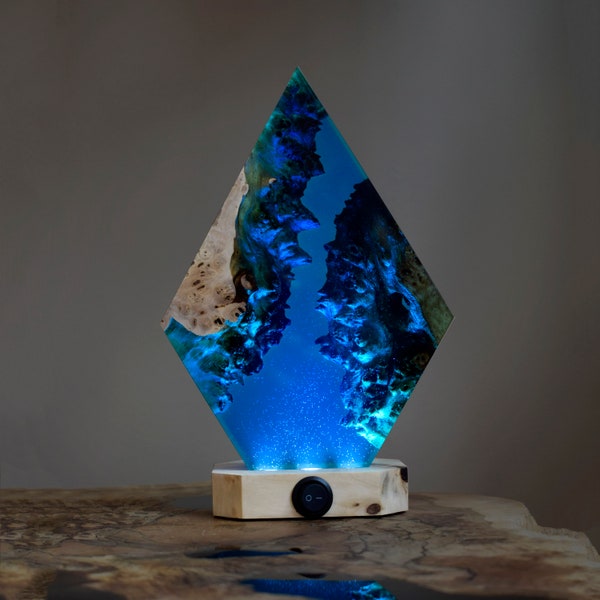 Epoxy Wood Night Lights - Etsy