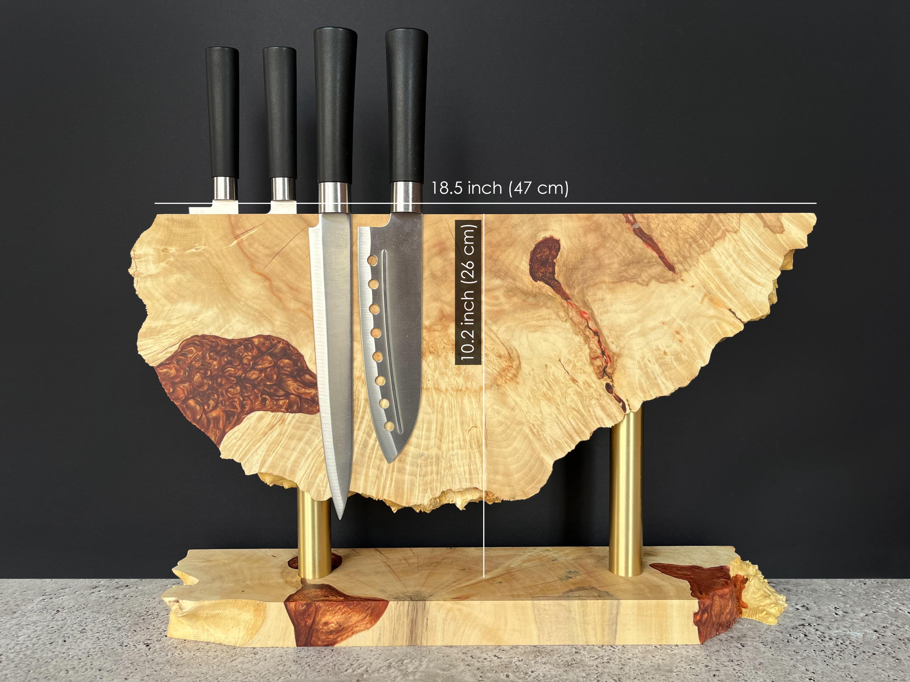 Magnetic Knife Block,custom Wood Resin Knife Block,kitchen Knife Holder ...