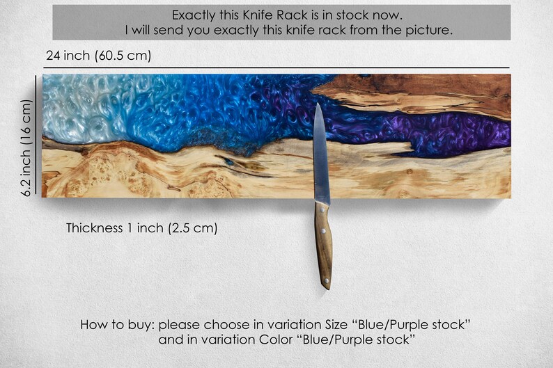 Large Magnetic Knife Rack Block Holderknife Block - Etsy