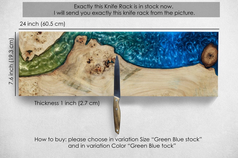 Large Magnetic Knife Rack Block Holderknife Block - Etsy