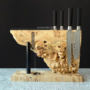 Magnetic Knife Block Countertop,wooden Knife Holder,epoxy Resin Wood ...