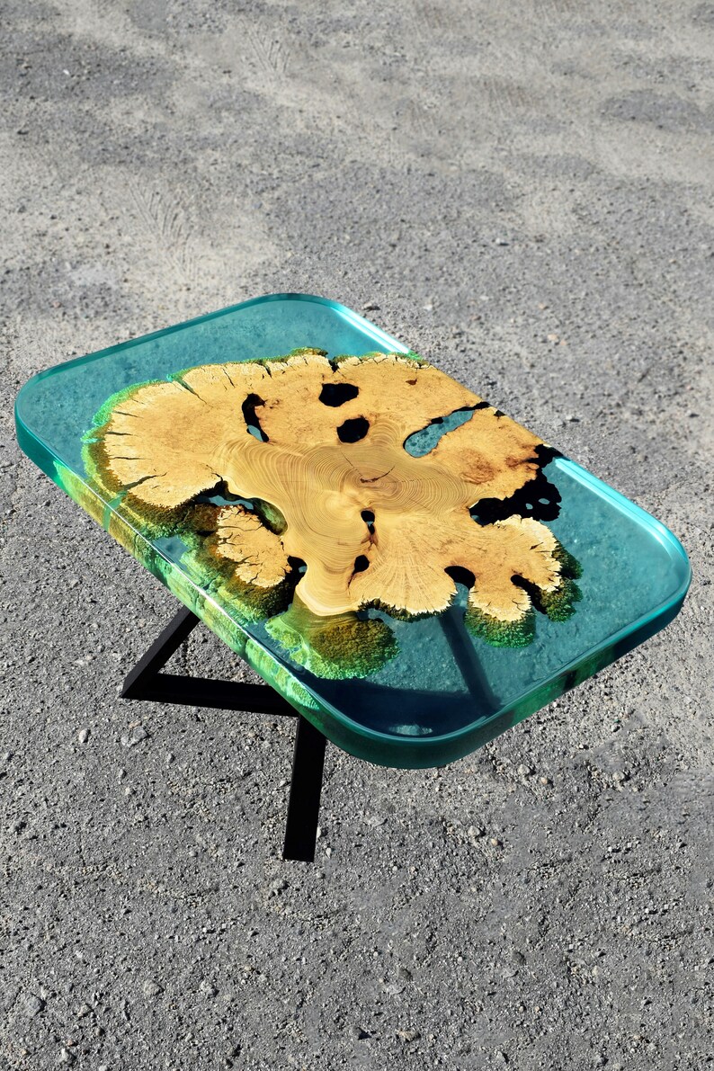 Live Edge Coffee Tableside Tableend Tablewood Epoxy Resin - Etsy