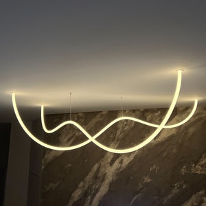 Chandelier Lighting Dining Room Modern Neon Light Pendant - Etsy