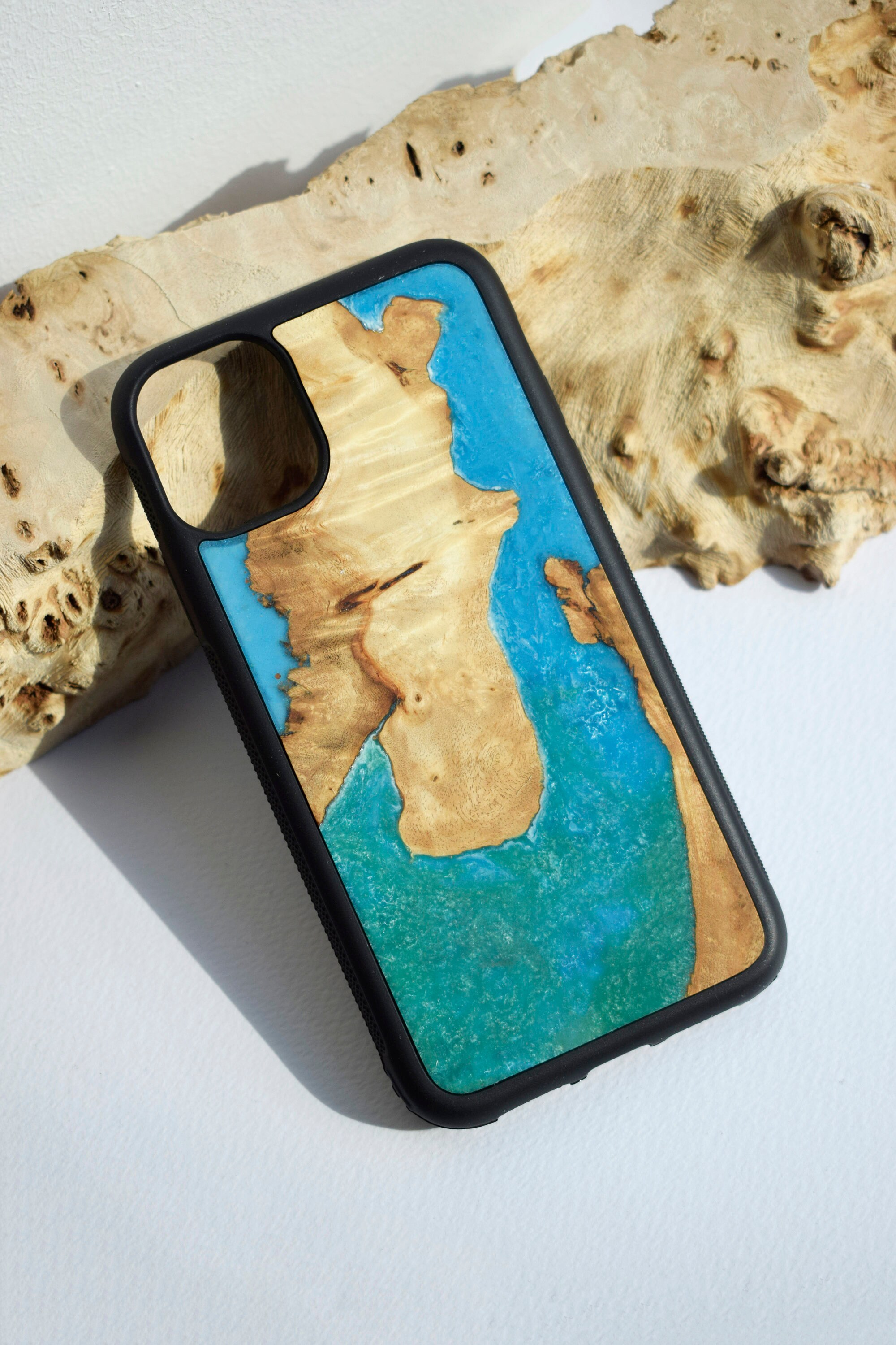 IPhone 11 Wood CaseWood Resin CaseHandmade Marble protection | Etsy