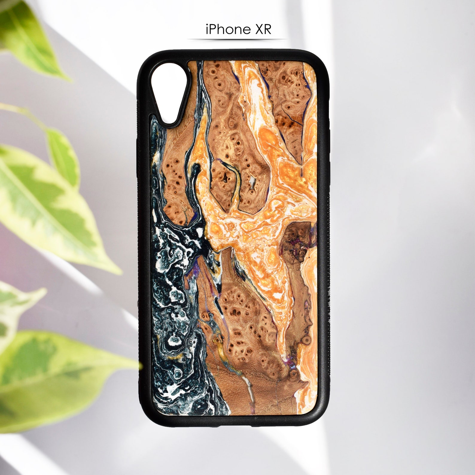 Iphone XR Epoxy Resin Wood Caseepoxy Caseresin Casewood | Etsy