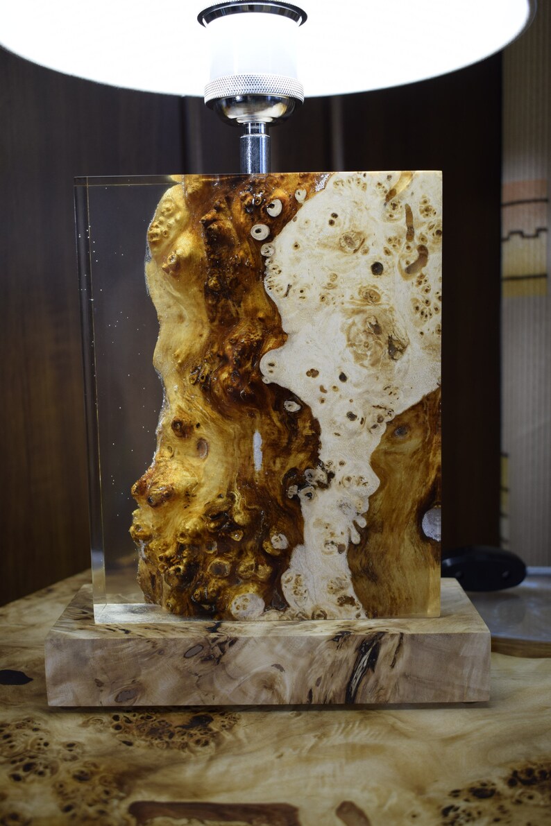 Epoxy Lamp Epoxy Resin Wood Night light Vintage Wooden Epoxy | Etsy