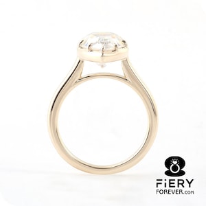 Georgian Cut Down Collet Set Ring: Victorian Style Solitaire Wedding ...