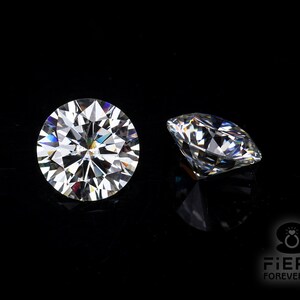 10 MM 3.10 Carat Fiery Full White Round Brilliant Diamond Cut Loose ...