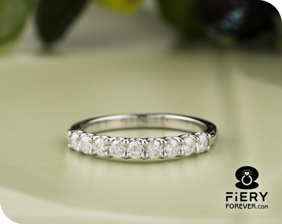 U Prong Set Half Eternity Matching Anniversary Band, 2.50 MM Round ...