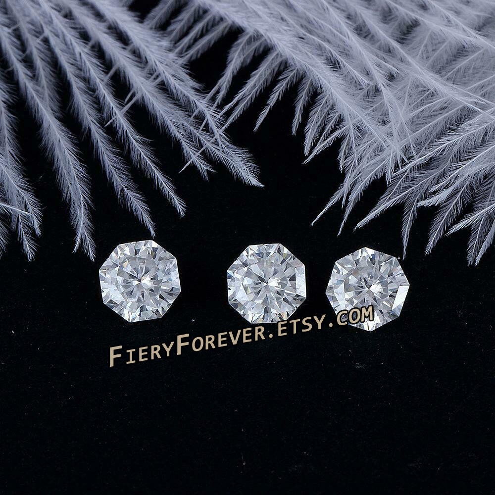 Stunning 4 MM to 11 MM Full White Octagon Brilliant Cut Loose - Etsy
