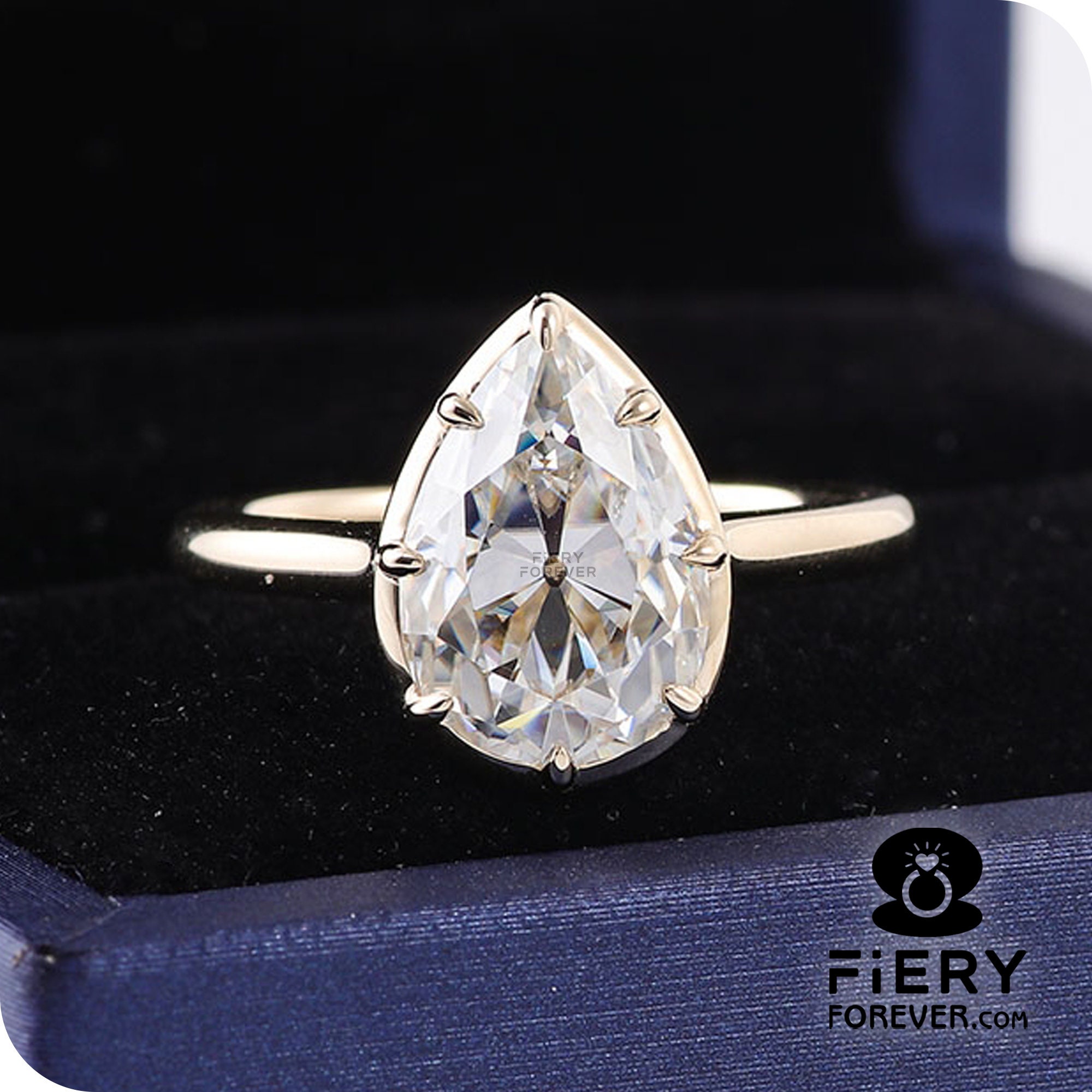 Georgian Cut Down Collet Set Ring: Victorian Style Solitaire Wedding ...