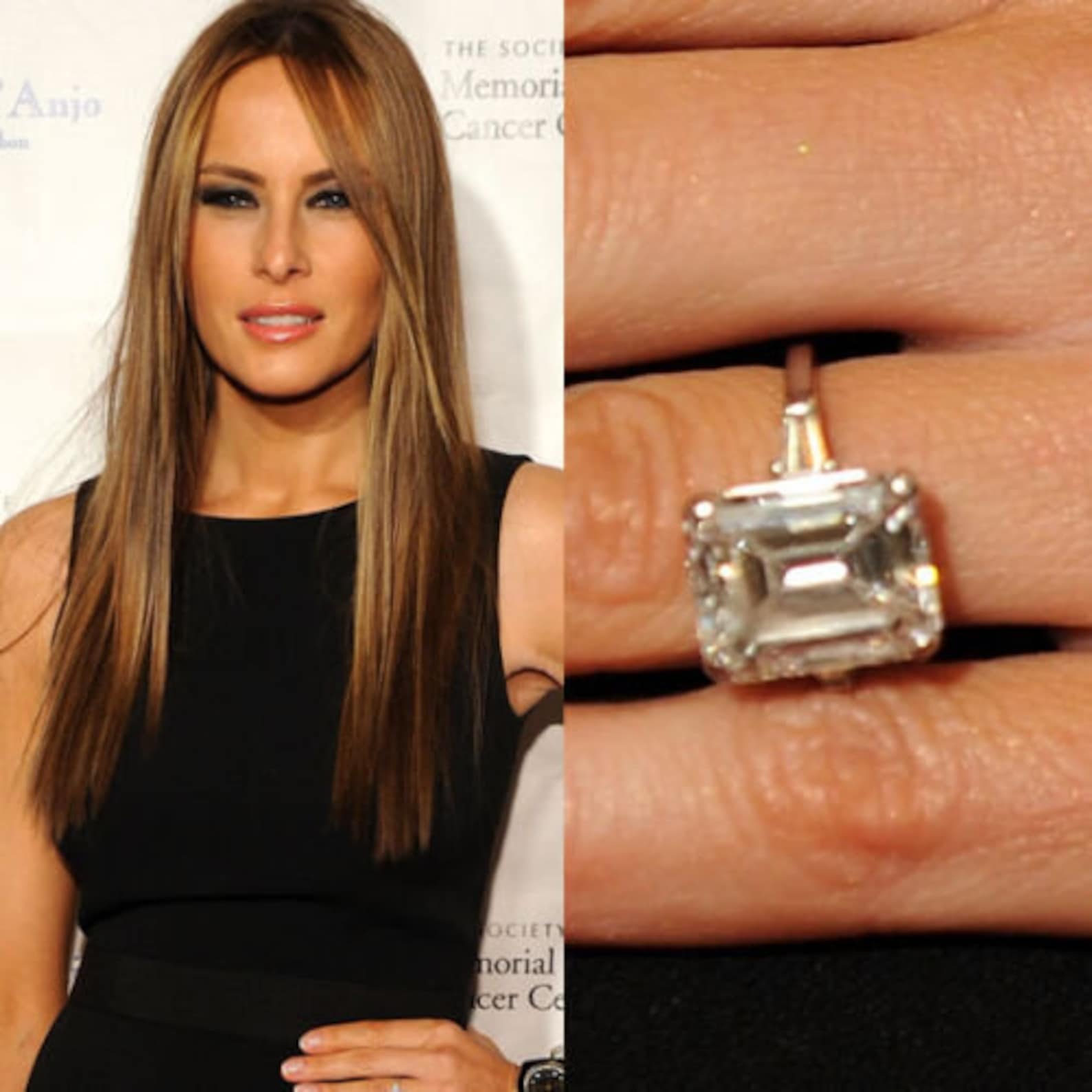 Melania Trump Celebrity Engagement Ring With Full White Etsy