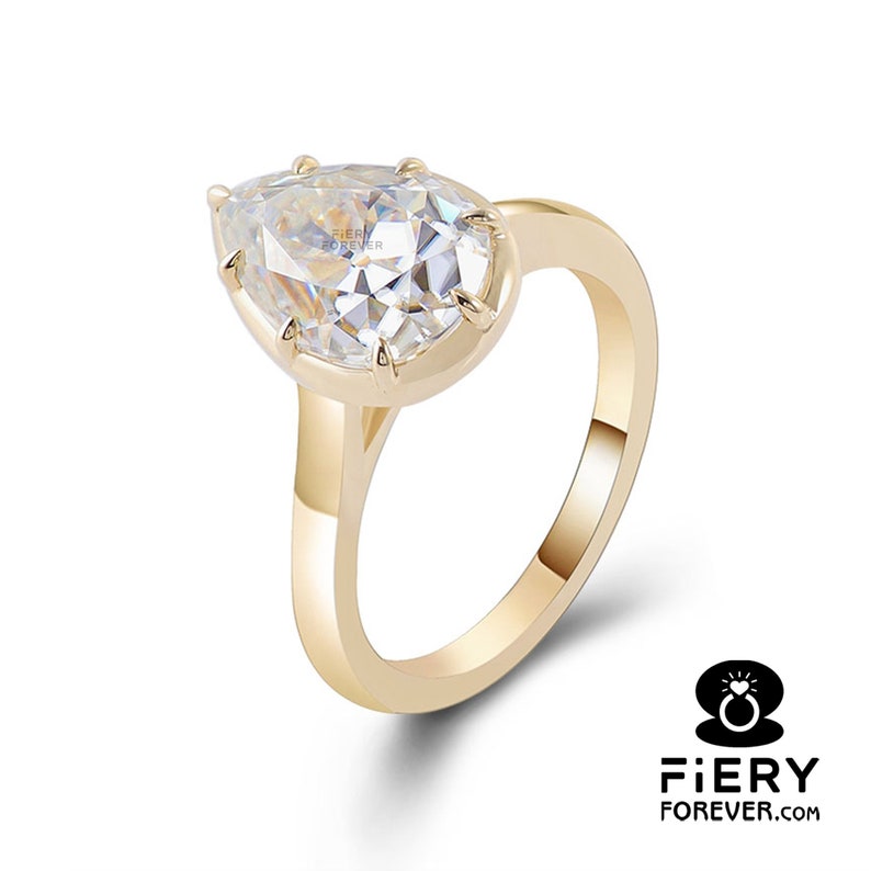 Georgian Cut Down Collet Set Ring: Victorian Style Solitaire Wedding ...