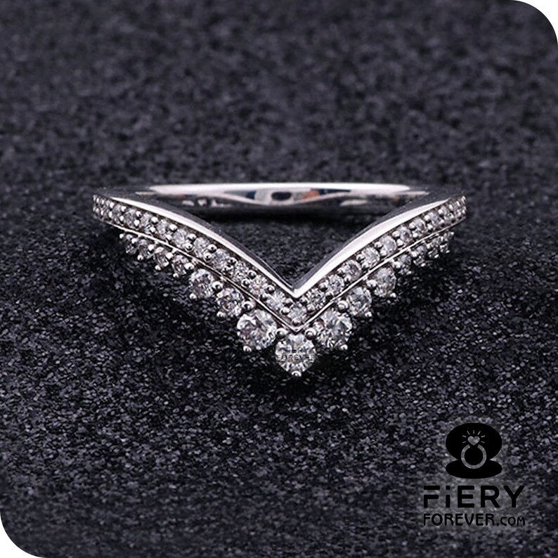 V Shaped Curved Wedding Band for Bride, 1/2 Eternity Matching Band ...