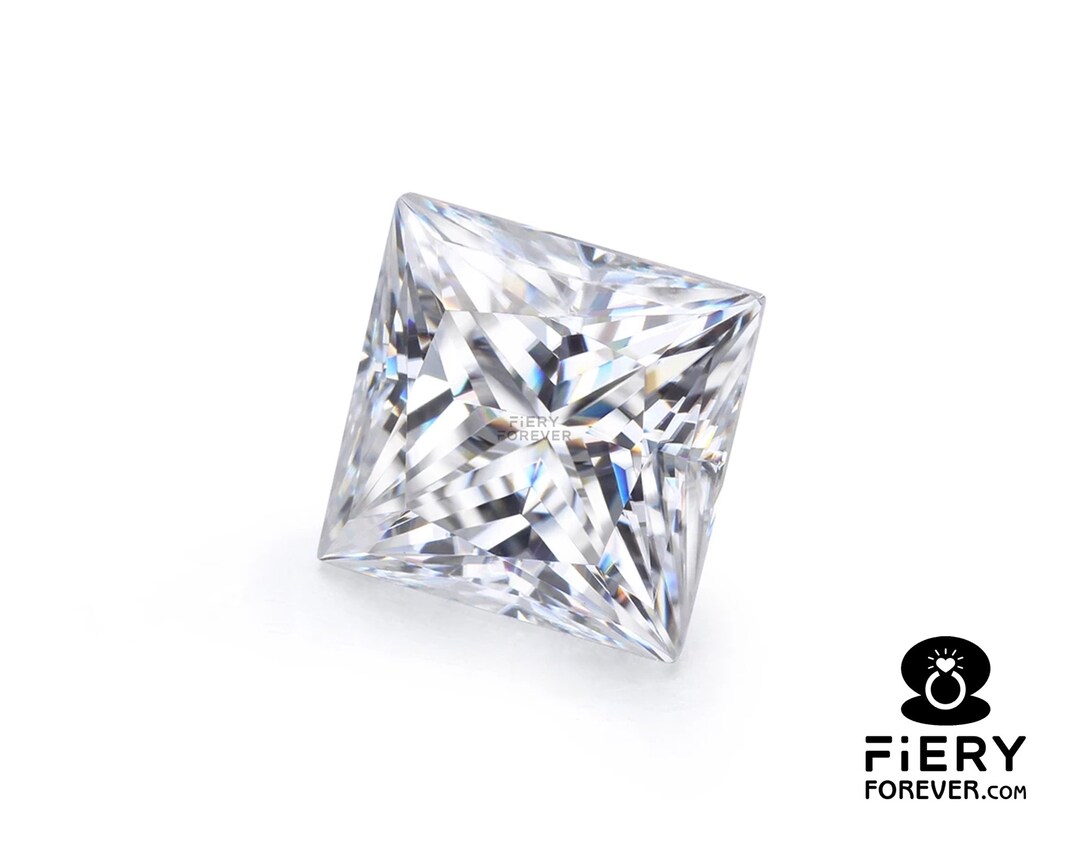 6 X 6 MM 1.20 Carat Fiery Full White Princess Diamond Cut Loose ...