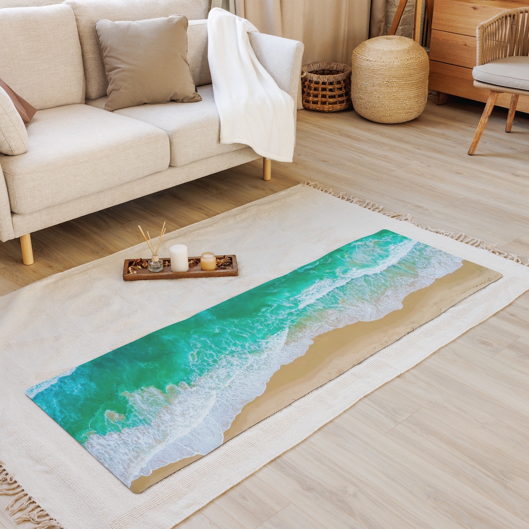 Beach Theme Yoga Mat, California Yoga Mat, Manhattan Beach Yoga Mat ...