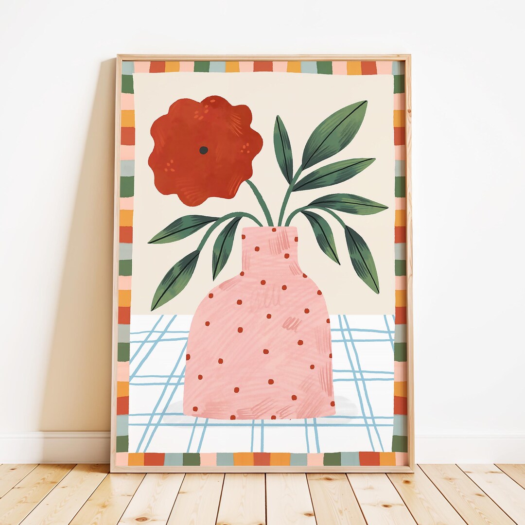 Bloom Vase I | Art Print | Floral Boho Print | Wall Art | Home in Bloom ...