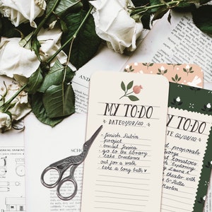 Printable To-do Cards | Set of 3 Designs | Instant Download | Vintage ...