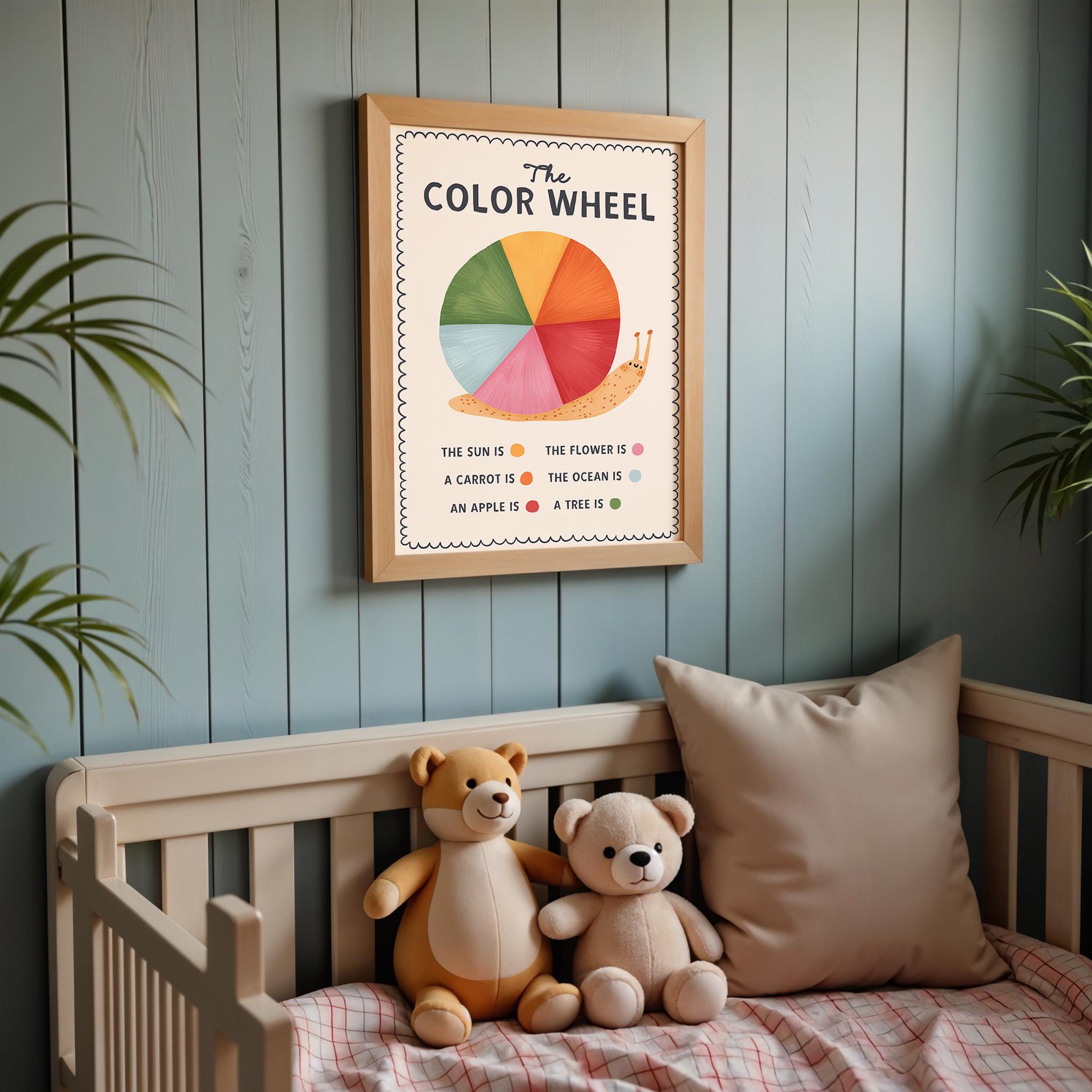 The Color Wheel: Educational Kid's Art Print, Playroom Wall Decor - Etsy UK