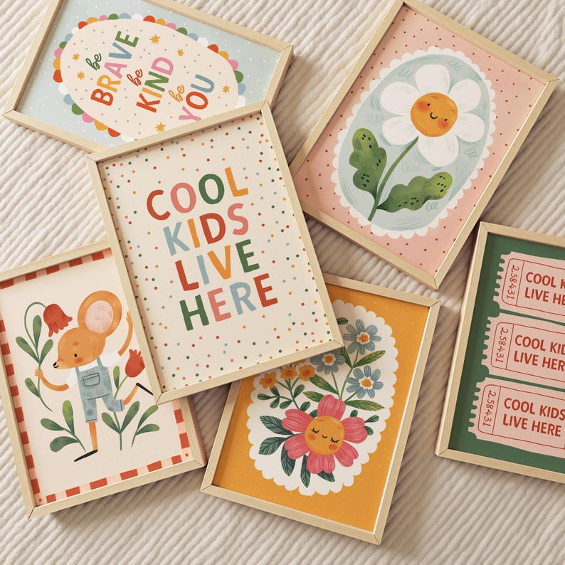 Cool Kids Live Here | Kid's Art Print | Children's Trendy Room ...
