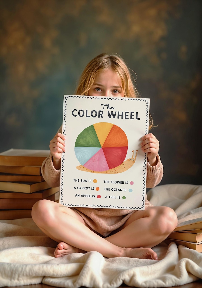 The Color Wheel: Educational Kid's Art Print, Playroom Wall Decor - Etsy