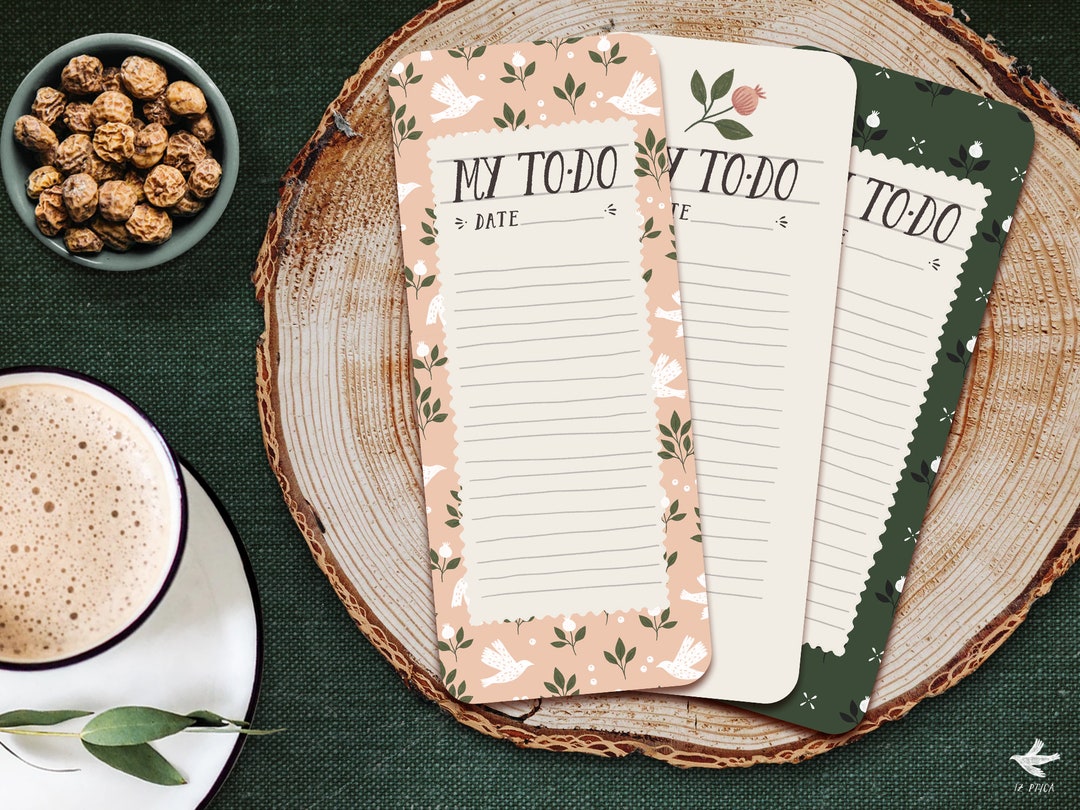 Printable To-do Cards | Set of 3 Designs | Instant Download | Vintage ...