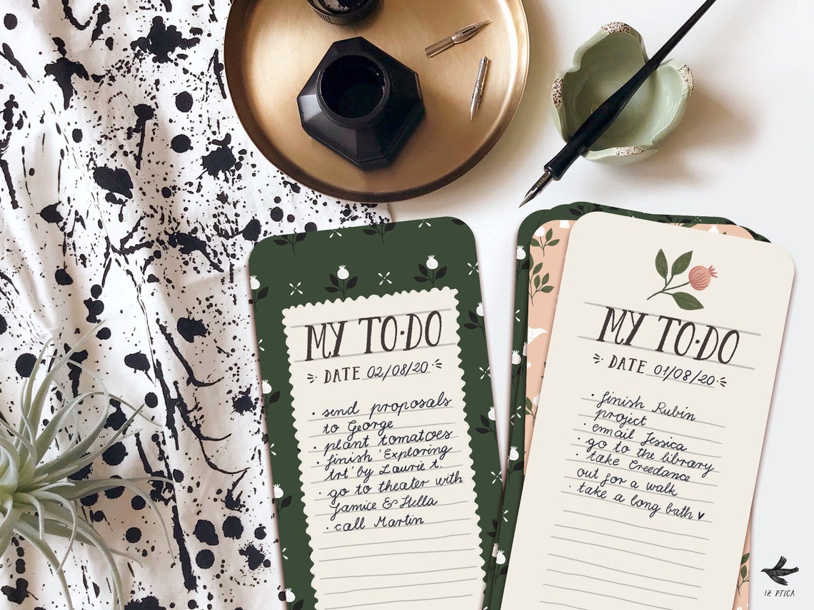 Printable To-do Cards Set of 3 Designs Instant Download - Etsy