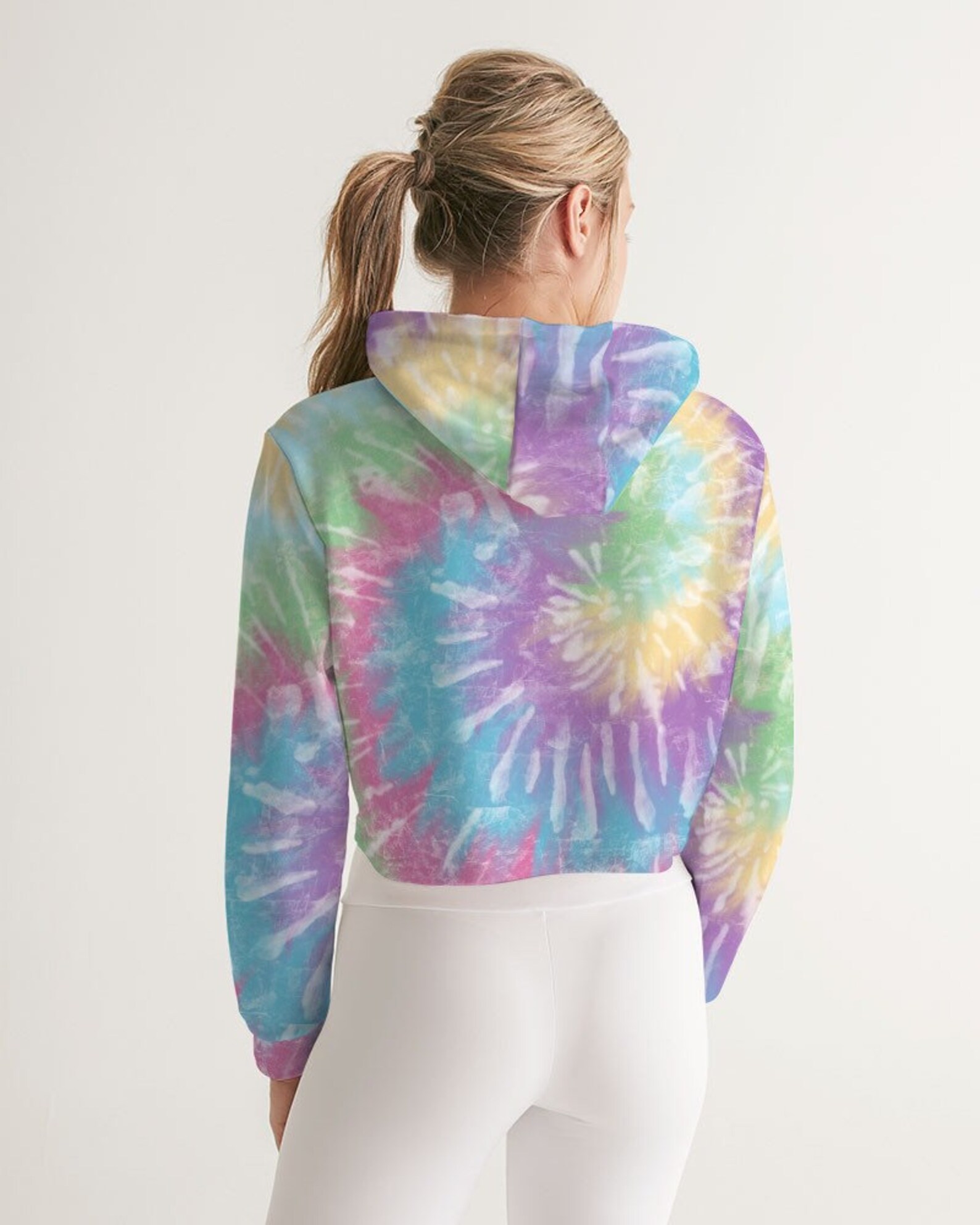 Tie Dye Cropped Top Hoodie Crop Top Pastel Espiral Sweater Etsy España