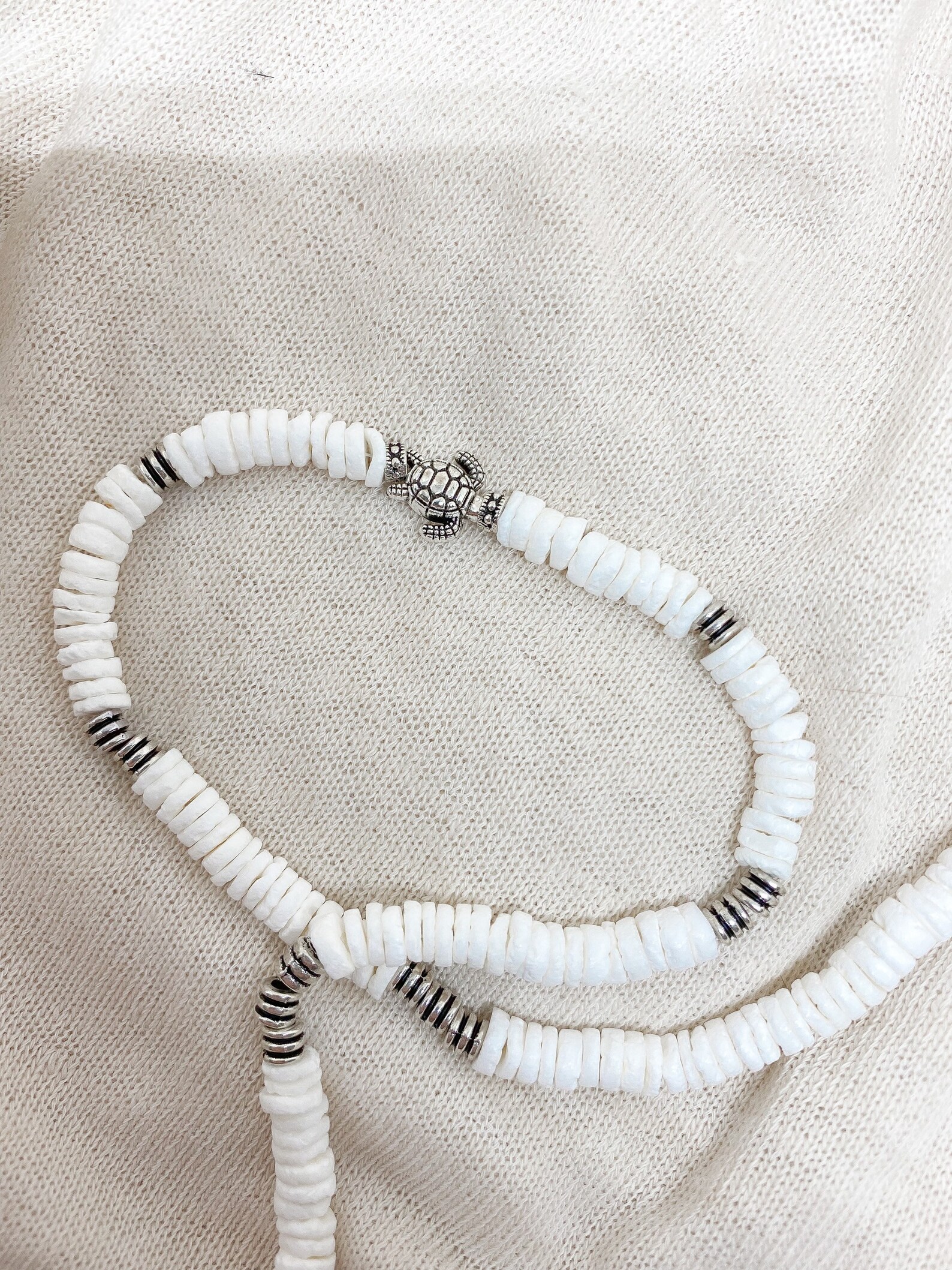 Puka Shell Choker Necklace| White, Pink or Blue Round Cut Chip Shells ...